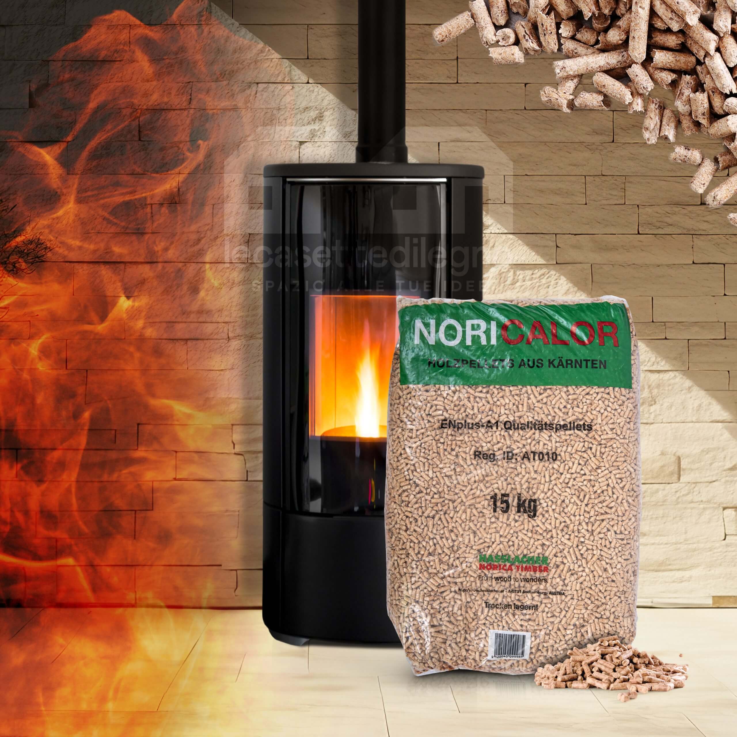 72 Sacchi Pellet Noricalor 100% made in AUSTRIA » Lecasettedilegno.it