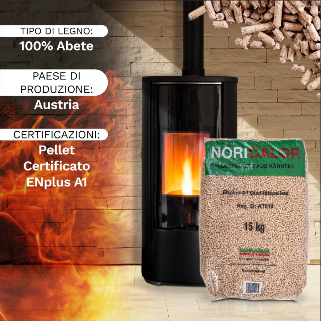 72 Sacchi Pellet Noricalor 100% made in AUSTRIA | Lecasettedilegno.it
